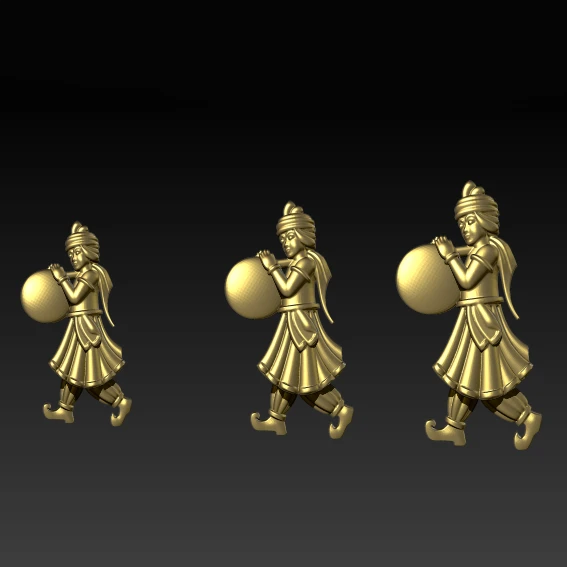 Band baja 3d model pendant set Jewlery designer STL FILE. – Cad Wala