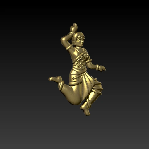 Dancing girl 3D pendant – Cad Wala