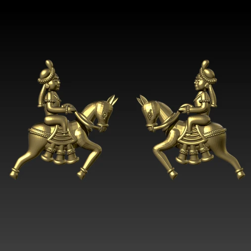 krishna and balaram ride a horse 3D model using Jewlery designer. - Cad ...