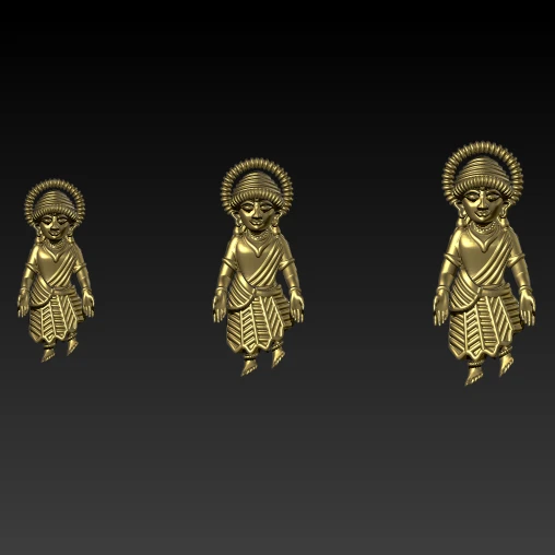 New adibasi murti 3D model using Jewlery designer. - Cad Wala