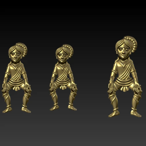 New different pose same murti 3D model using Jewlery designer. - Cad Wala