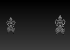 Standing ganga 3D model using Jewlery designer. - Cad Wala