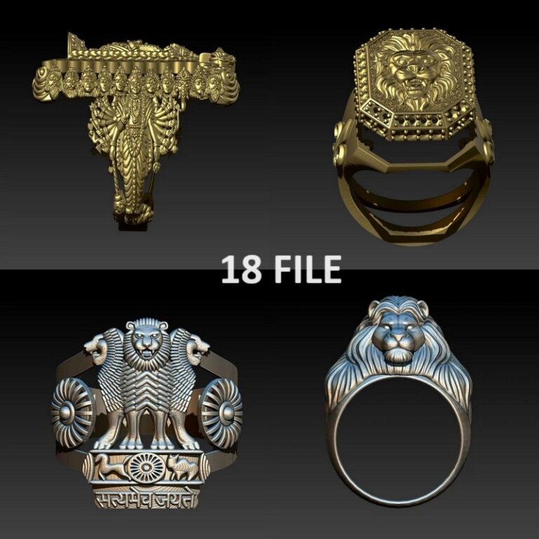 3D DESIGN BEAUTIFUL 18 STL RING - Cad Wala