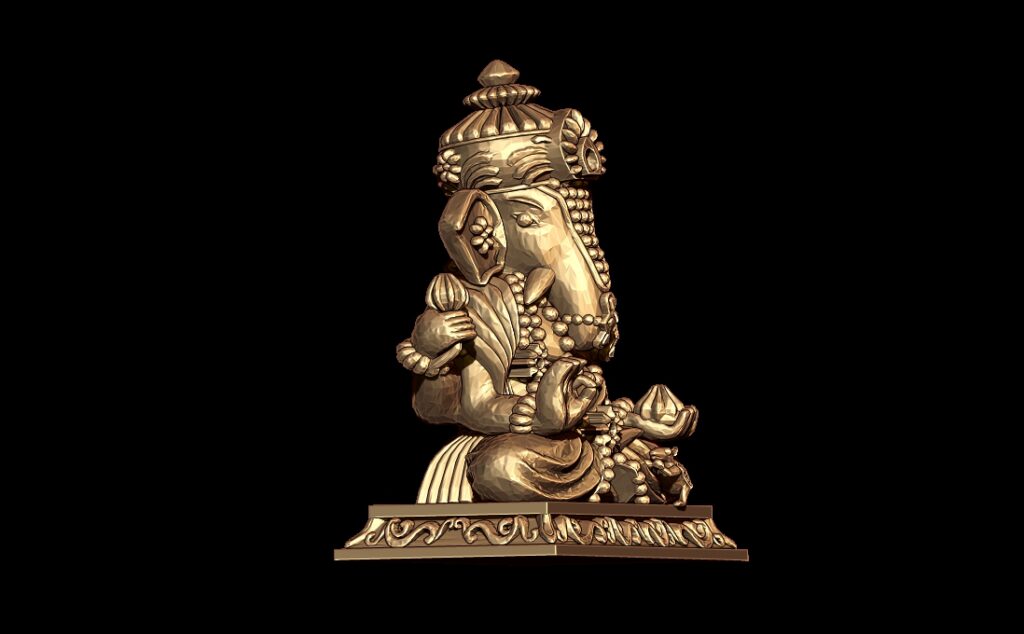 Ganesh 3D model design - Cad Wala