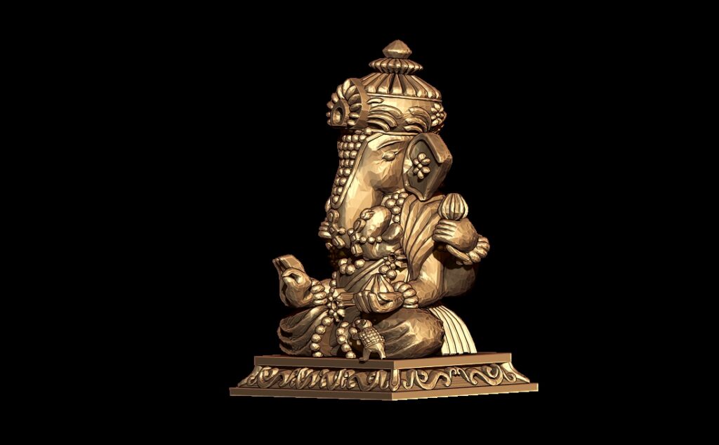 Ganesh 3D model design - Cad Wala