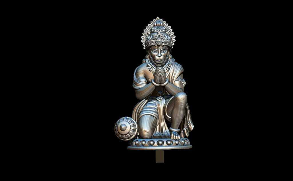 Hanuman 3D model murti design online Download - Cad Wala