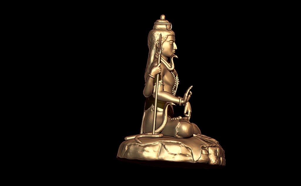 Mahadev 3D model modern sculpture murti - Cad Wala
