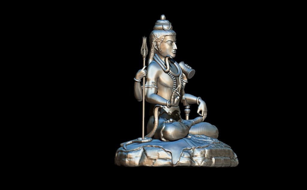 Mahadev 3D model modern sculpture murti - Cad Wala