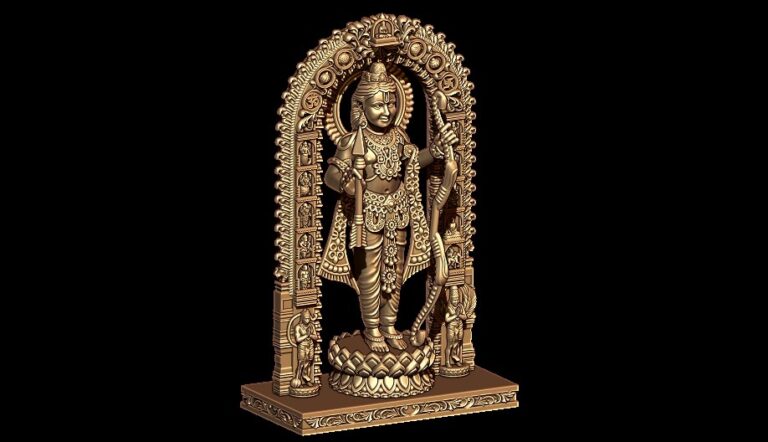 Ram lalla 3d model download murti 10 Avatar and base frame - Cad Wala