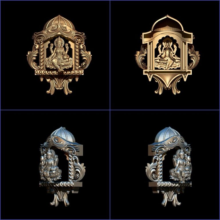 Indian God Murti 3D Model Printable - 42 Piece STL File. - Cad Wala
