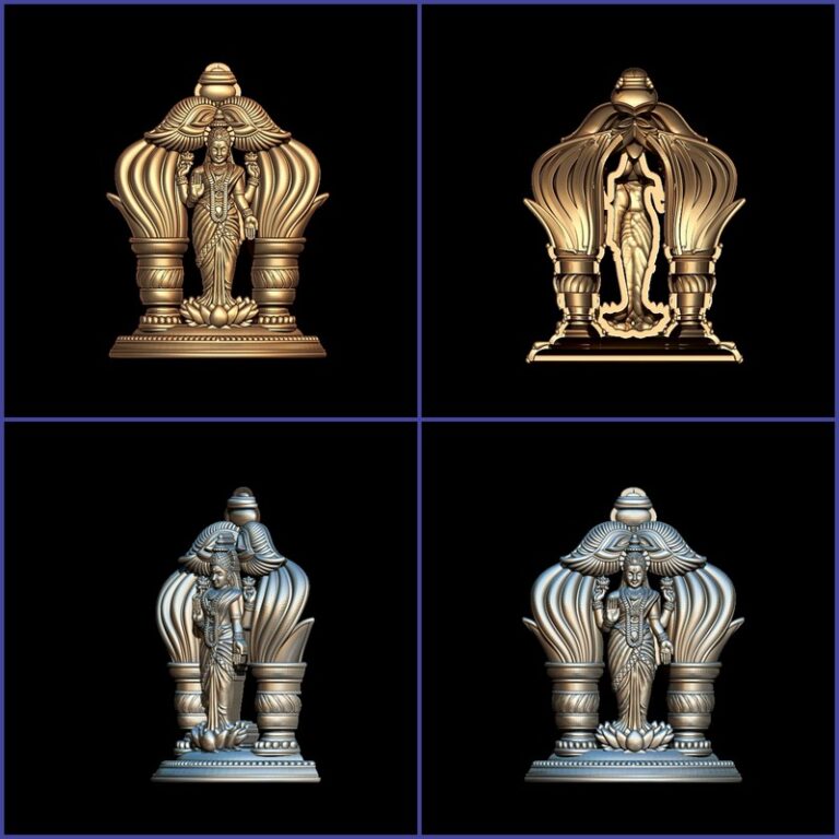 Indian God Murti 3D Model Printable - 42 Piece STL File. - Cad Wala