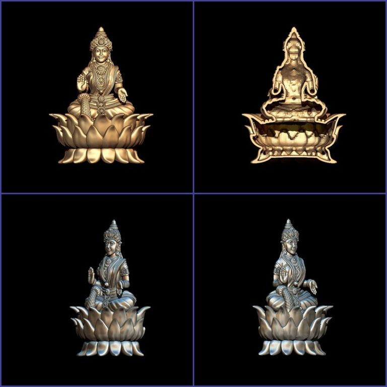 Indian God Murti 3D Model Printable - 42 Piece STL File. - Cad Wala